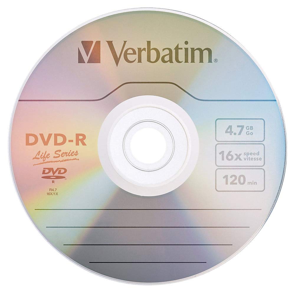 Verbatim® Life Series DVD-R Disc Spindle, Pack of 100