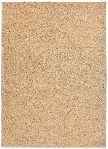 SOHO Shaggy Collection Solid Color Shag Area Rug Rugs 7 Color Options (Beige, 2 x 3)