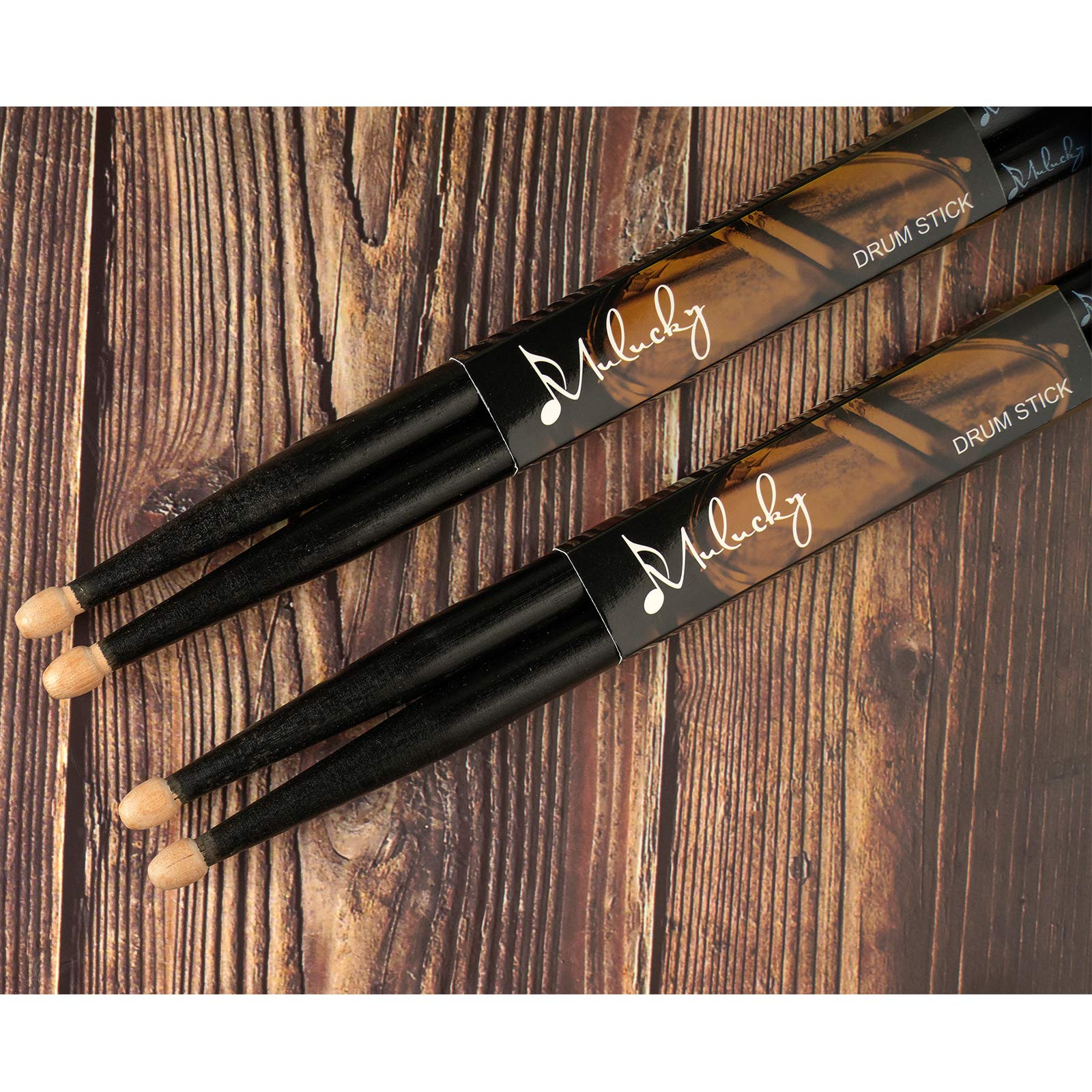 Mulucky 5A Drum Sticks Classic Maple Wood Drumsticks With Carrying Bag - 3 Pair Pink