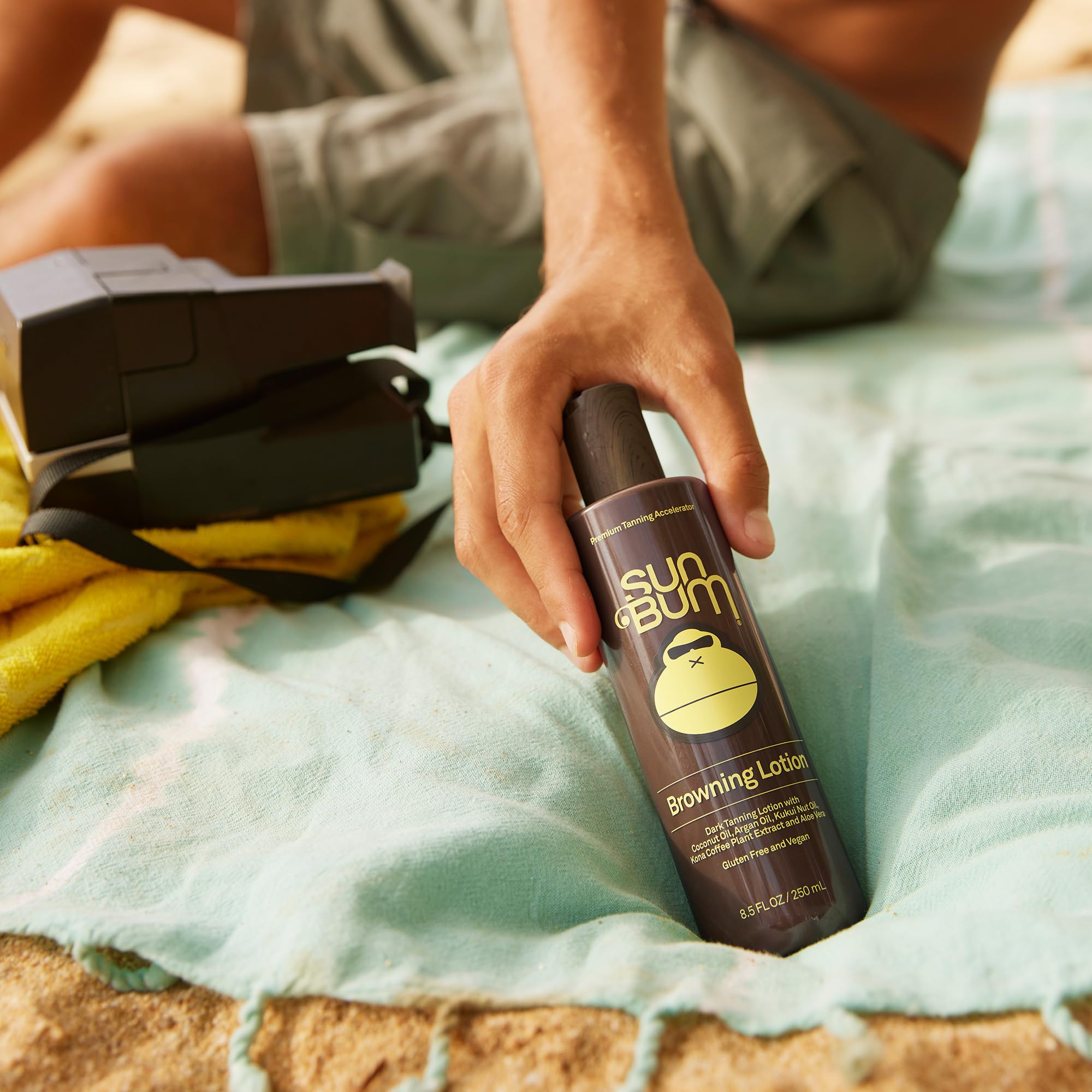Sun Bum Browning Lotion | Vegan and Hawaii Act 104 Compliant (Octinoxate & Oxybenzone Free) Sun Tanning Cream with Aloe Vera | 8.5 oz