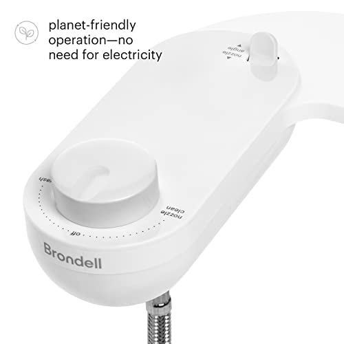 Brondell FSA-15 FreshSpa Thinline Bidet Attachment for Toilet Seats with Adjustable Single Nozzle, Side Arm Control, Thin Profile, White (Ambient Temperature)