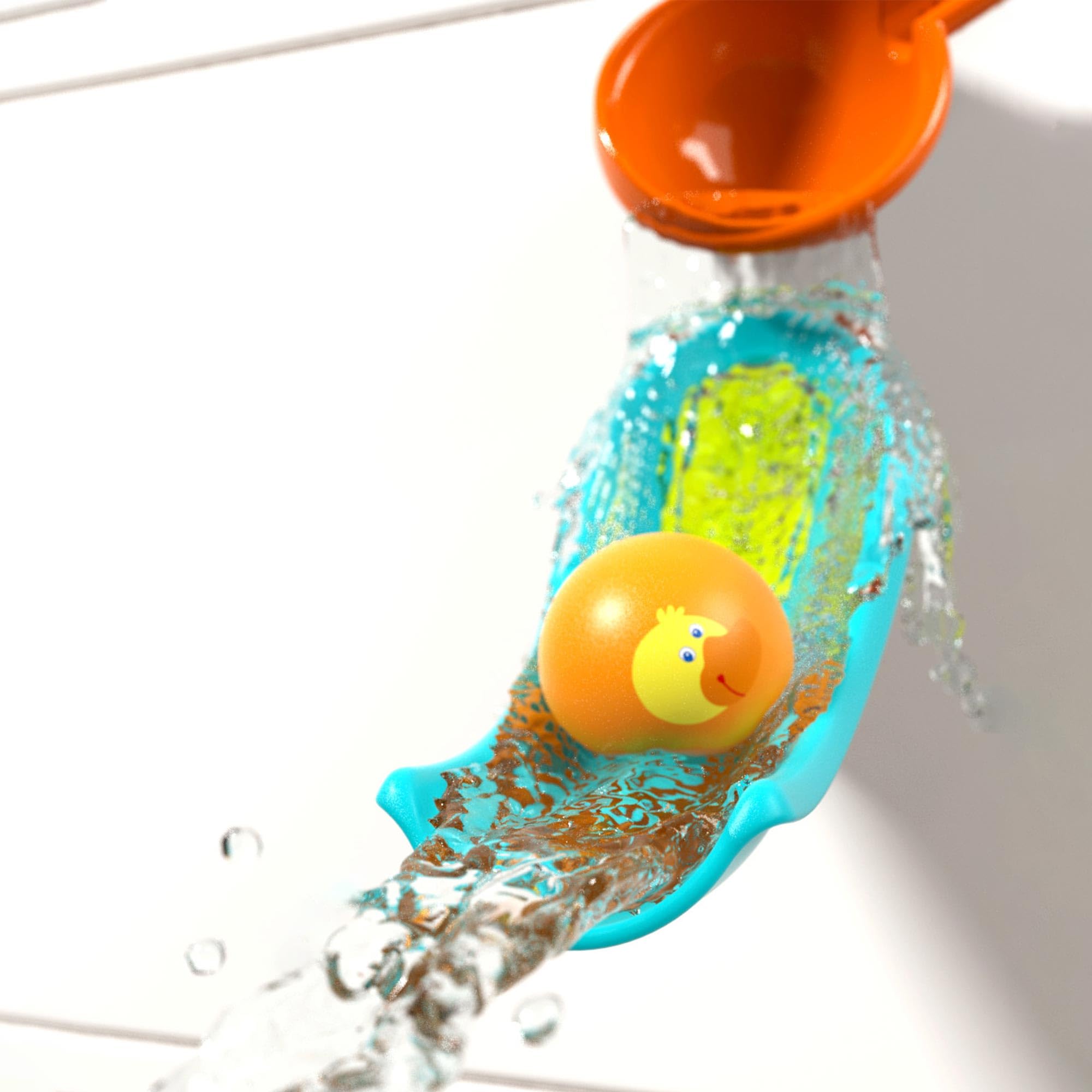 HABA Bathtub Ball Track - Bathing Bliss Waterslide with 4 Animal Balls
