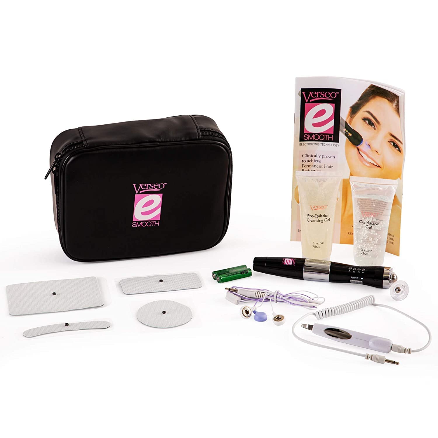 Verseo eSmooth Electrolysis Permanent Hair Removal | Epilation Roller Pen-Painless Hair Removal for Women | Men-Epilator Hair Remover | Safe for ALL Skin Colors and Hair Colors | No Pain | No Scarring