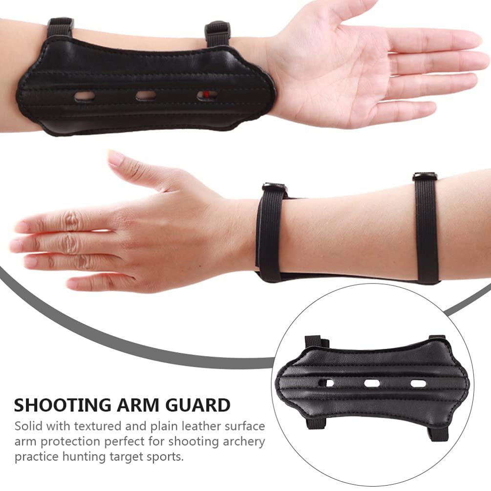 BESPORTBLE 1 Pair Children Archery Arm Guard Leather Forearm Protector for Kids Youth Shooting Hunting Practice Bow Archery