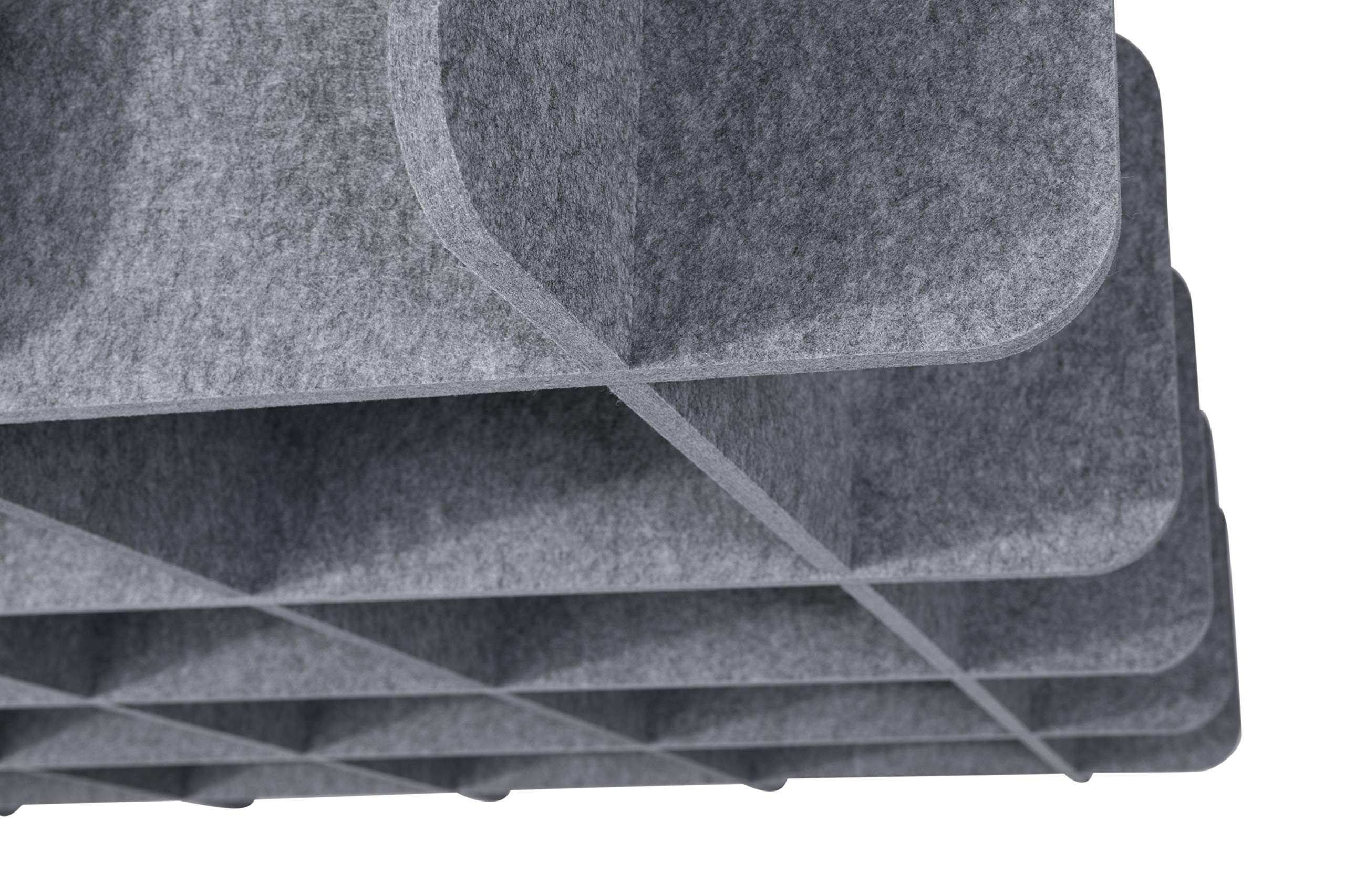 Lumeah Acoustic Cloud | Sound Proofing, Decorative Sound Dampening Hanging Installation | Stunning Adjustable Height Design Acoustic Panel Ceiling Fixture | 55” W x 55” L x 9” H | Taupe