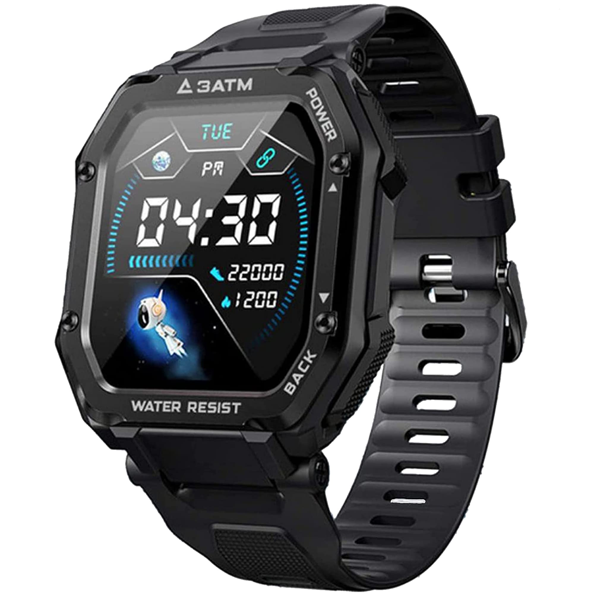 DREAMWIN Smart Watches for Men Women,3ATM Waterproof Fitness Tracker with Blood Pressure/Blood Oxygen Monitor Activity Tracker,1.69in Fitness Watch with Heart Rate Sleep Monitor for iOS Android,black