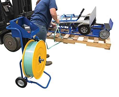 Vestil STRAP-PS-HD Steel Strapping Cart with Powder Coat Finish, 24-7/8" Width, 43" Height, 20-1/2" Depth
