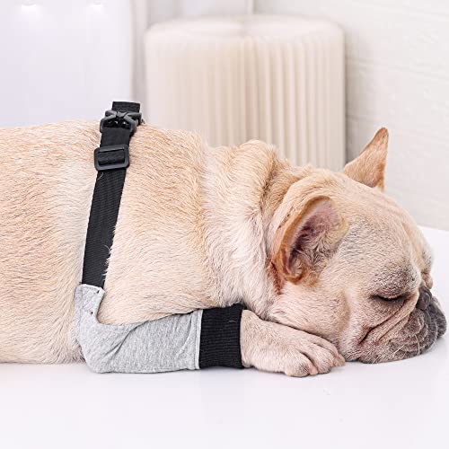 Tineer Dog Recovery Sleeve Protector Front Legs Joint Soft Padded Dog Brace Elbow Sleeve Pet Dog Leg Wounds Protection for Small Medium Dogs (L)