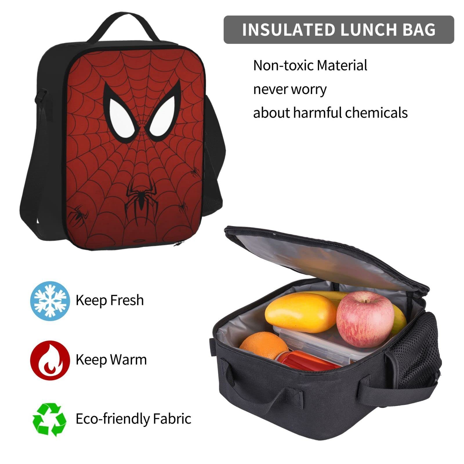 Backpack Lightweight 17-Inch Laptop Backpack with Insulated Lunch Box and Pencil Case Pouch 3 Piece Set for Travel Work