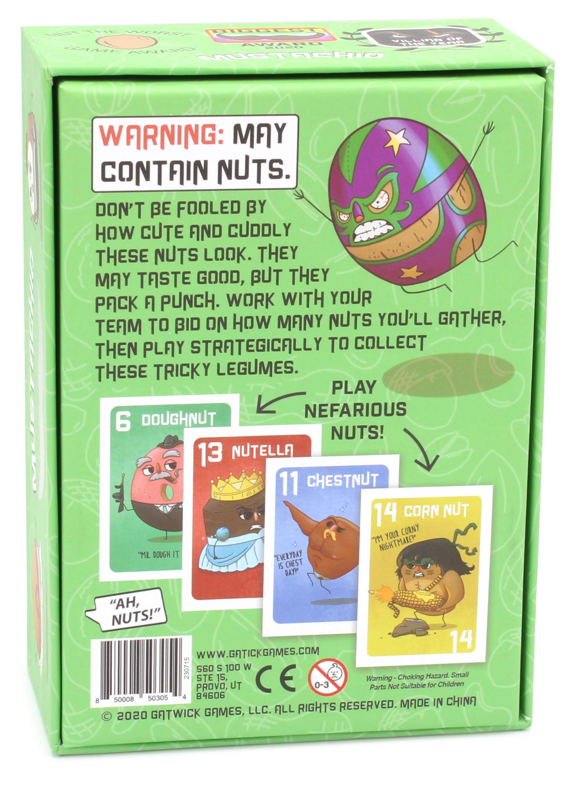 Mustachio- Mustaches Now Included, a Strategy Game of Trickery and Scheming Nuts, Funny Board Games for Teens and Family Night, Card Game for 2-6 Players