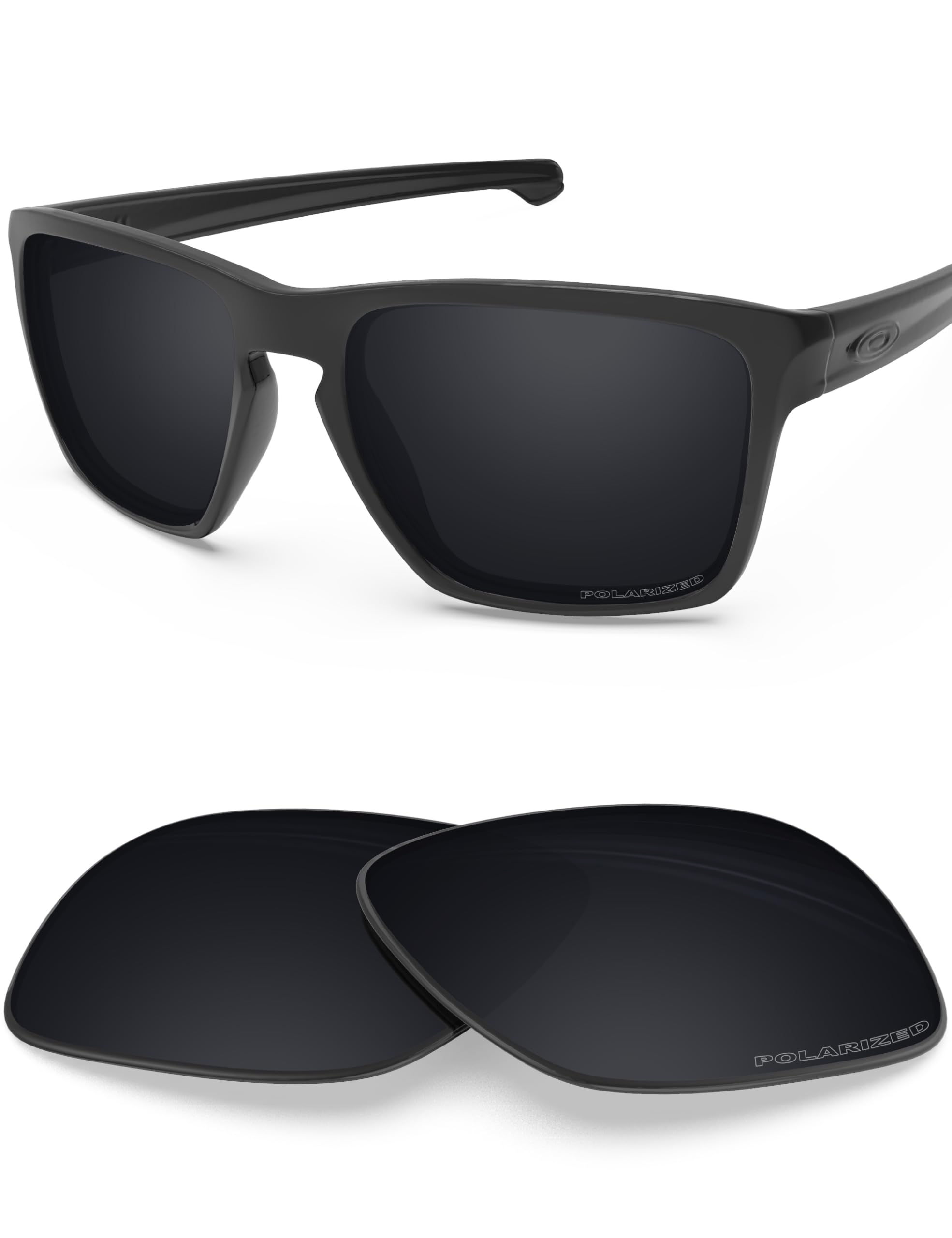 BLAZERBUCK Anti-salt Polarized Replacement Lenses for Oakley Sliver XL OO9341 - Black