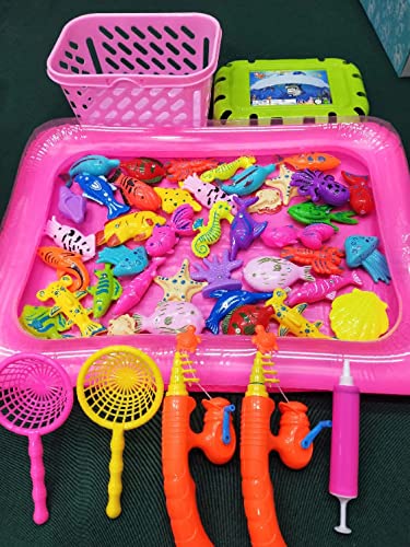 Ruthy-cutie Magnetic Fishing Game Toy with Floating Pool, Ocean sea Animals, Water Table Plastic Floating Kids Toys 1234