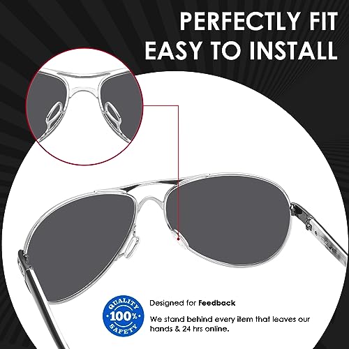 BLAZERBUCK Clear Replacement Nose Pads Nose Piece for Oakley Feedback Sunglass OO4079-1 Pair