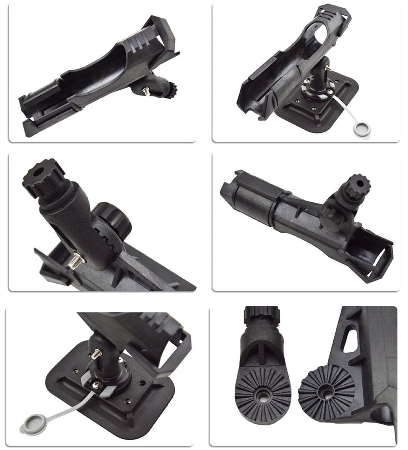 Aurorad Inflatable Boat Accessory Dinghy Raft Fishing Tool Rod Holder Device Pole PVC Sup Board Kayak Fixer Fix Pole Mount Angle (Color : Rod Holder and Base)