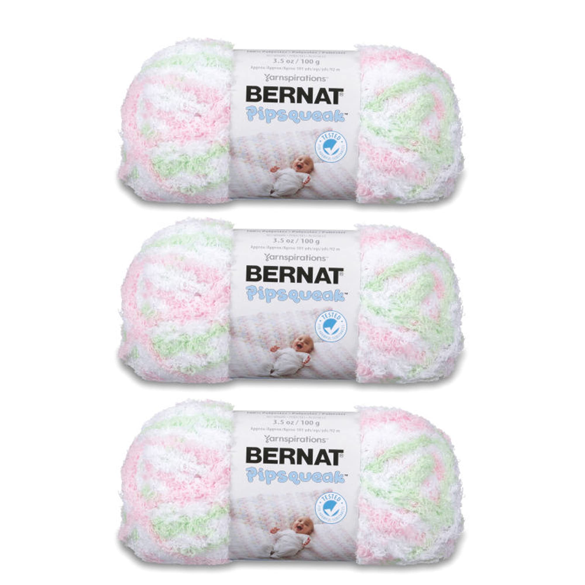 Bernat Pipsqueak Candy Girl Yarn - 3 Pack of 100g/3.5oz - Polyester - 5 Bulky - 101 Yards - Knitting, Crocheting & Crafts