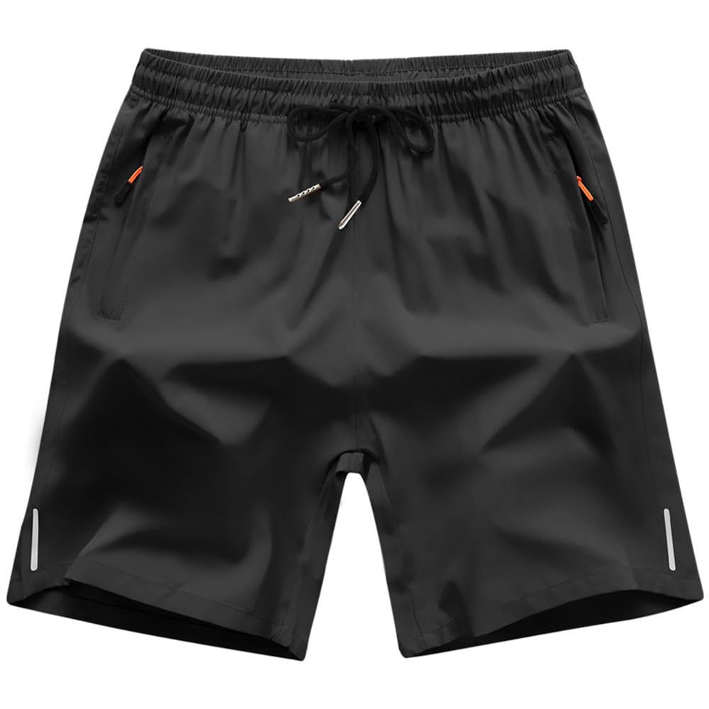 Boy's Shorts Quick Dry Athletic Shorts Basketball Sports Running Shorts 2024, A/Black, 13-14T=Tag 170