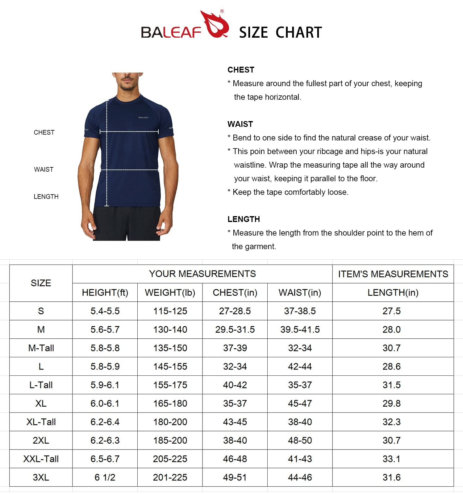 BALEAF Men's Running Shirts Workout Short Sleeve Athletic Gym T-Shirt Quick Dry White M