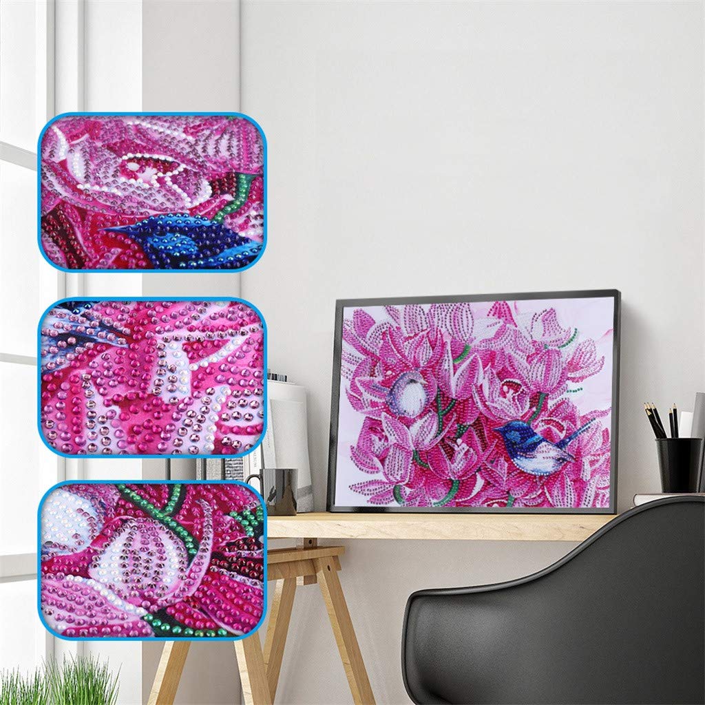 HAPPIShare Diamond Painting Kits for Adults β 5D DIY Diamond Number Kits with Full Drill β Crystal Rhinestone Diamond Embroidery Paintings Great for Home, Office, Wall Deco
