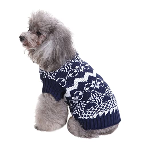 Cute Puppy Outfits for Girls Pet Sweater Christmas Feet Dog Two Pattern Snowflake Pet Clothes Small Boy Dog Clothes