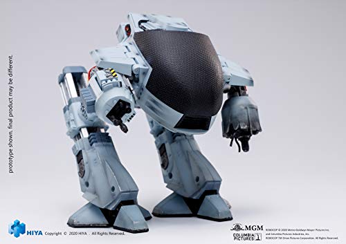 Hiya Toys Robocop: Battle Damaged ED-209 1:18 Scale Action Figure, Multicolor
