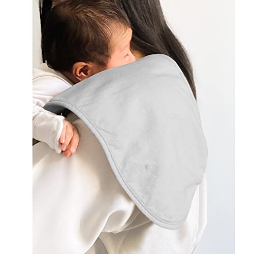 Konssy Baby Burp Cloths Sets for Unisex- 6 Pack Large Cotton Burping Cloth for Newborn,Baby Girls and Boys