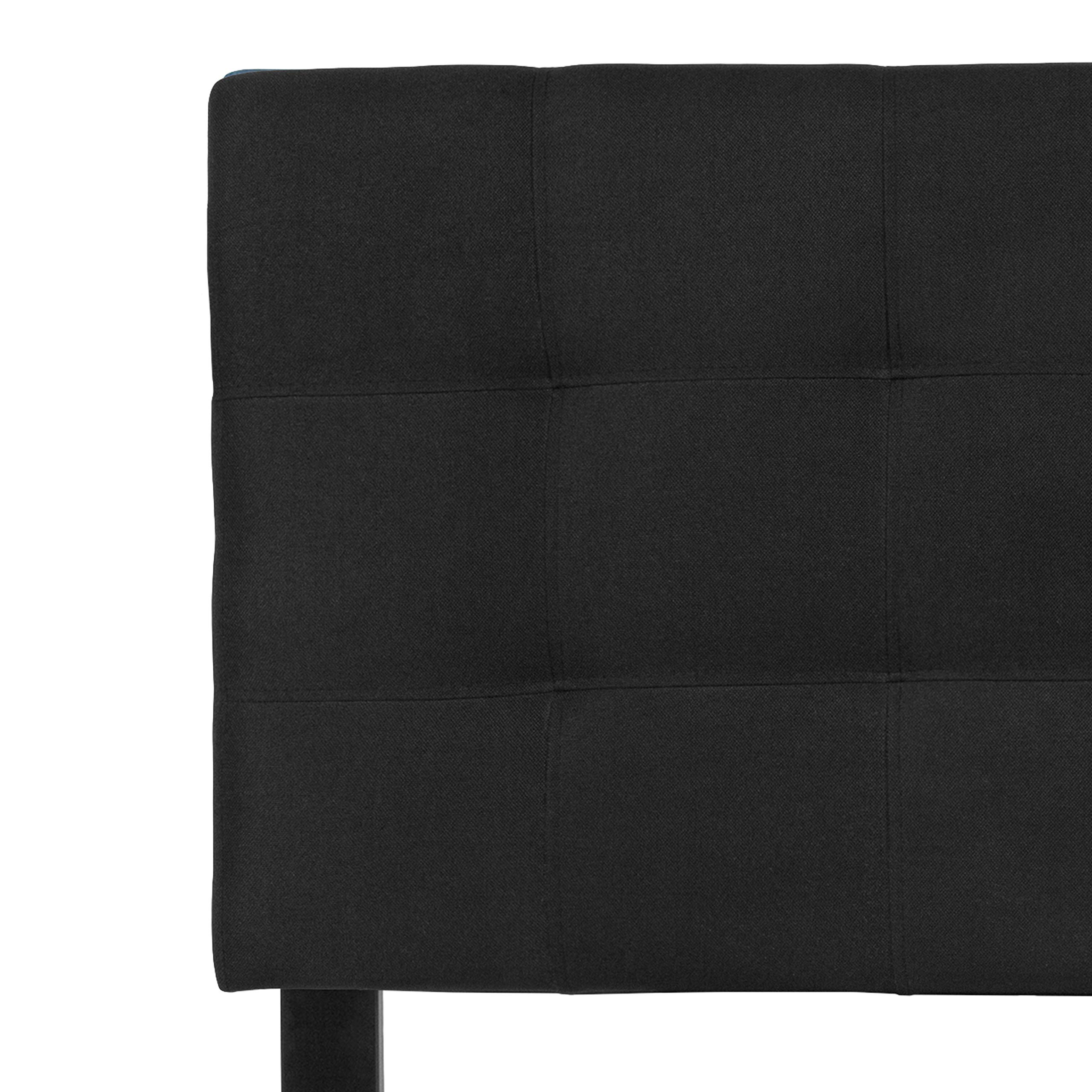 EMMA + OLIVER Quilted Tufted Upholstered Full Size Headboard in Beige Fabric