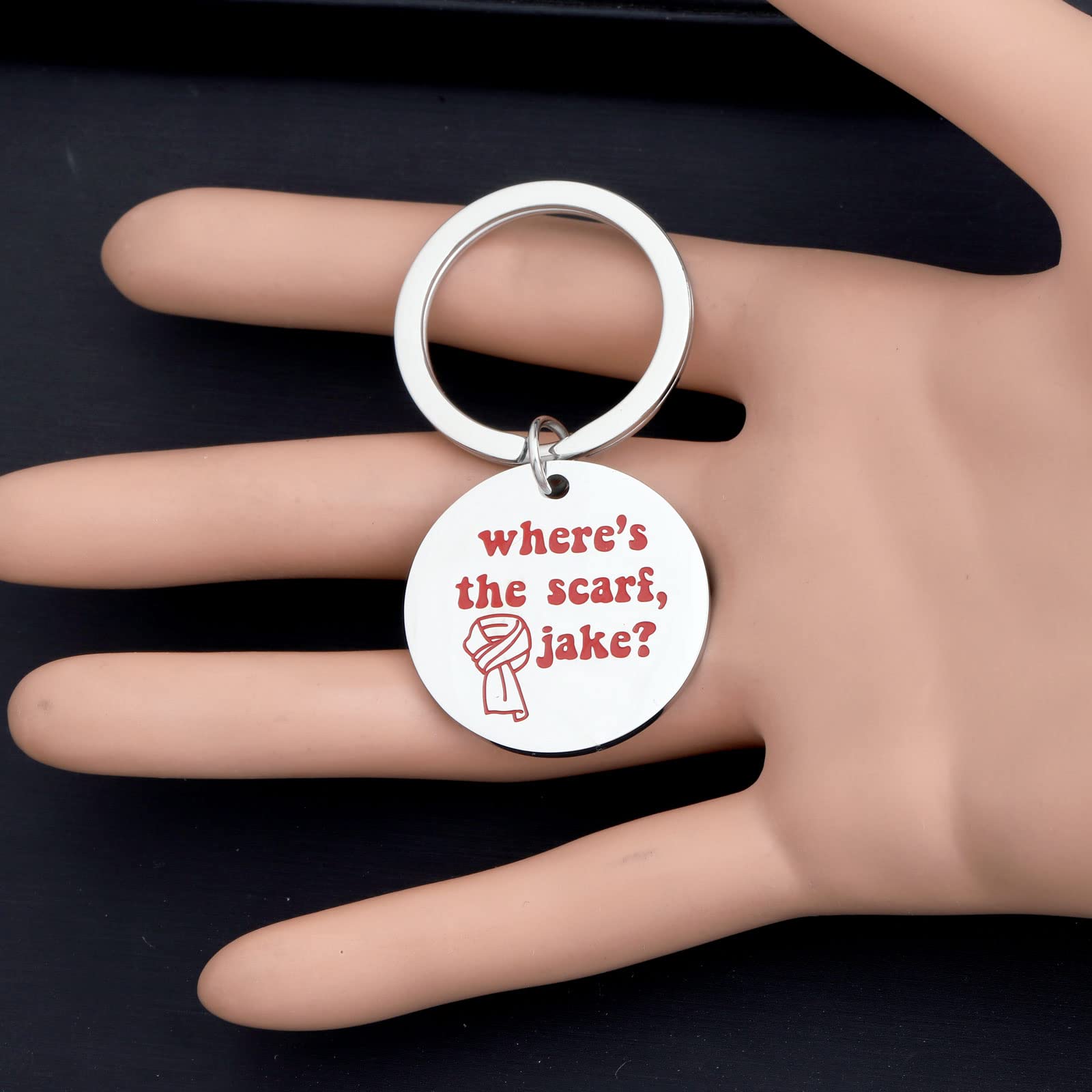 BLEOUK Music Gift Singer Fans Keychain Singer Song Lyrics Gift Music Lover Gift (wheres the scarf)
