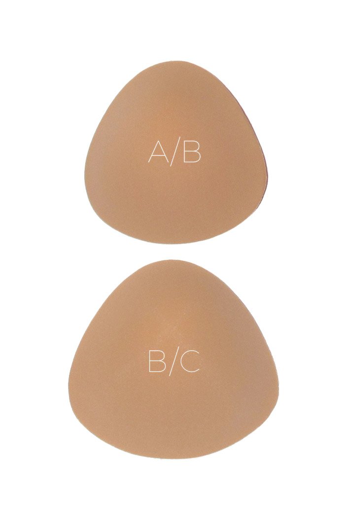 Boobles! Foam Triangle Bra and Swimsuit Padding Inserts (BC) Beige