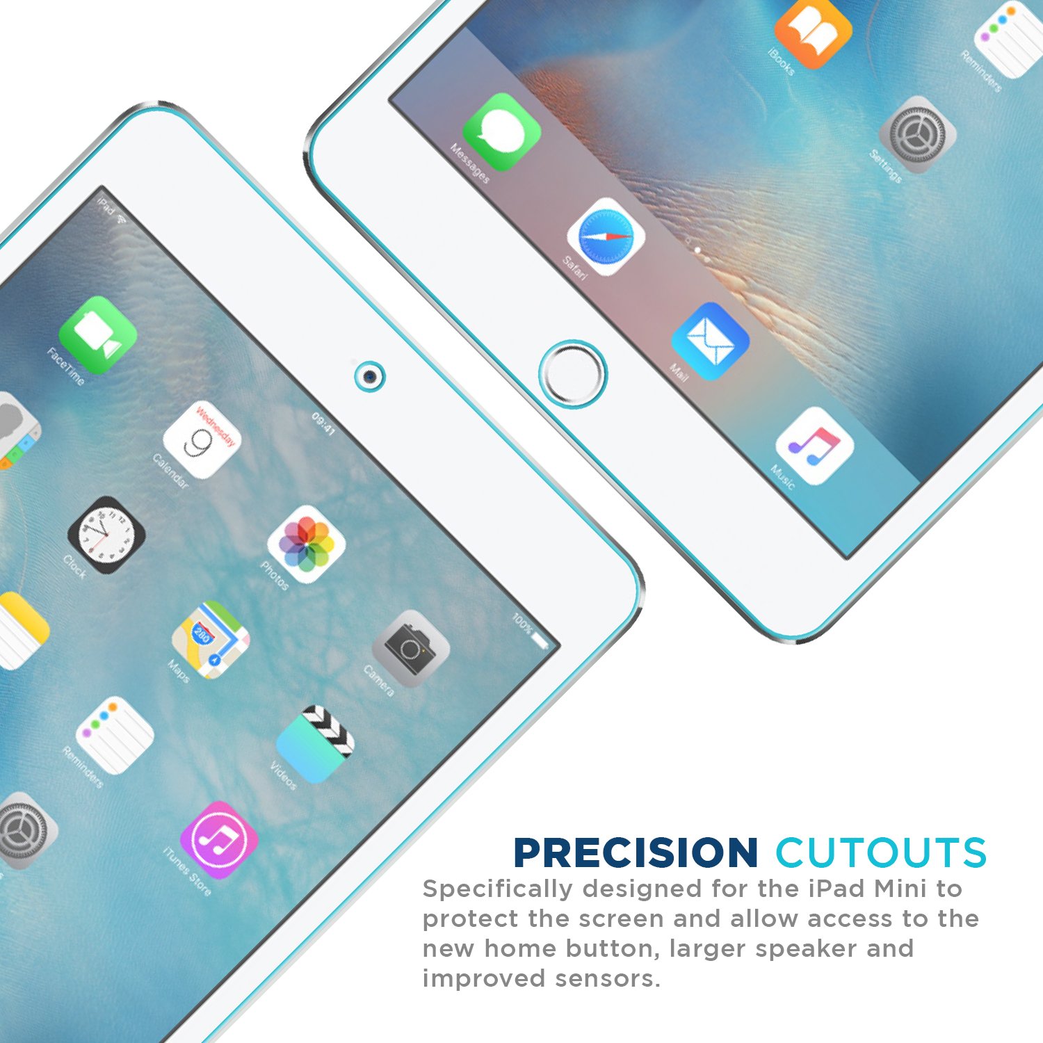 Tech Armor Ballistic Glass Screen Protector Designed for Apple iPad Mini 5 (2019), iPad Mini 4 (2015) 1 Pack