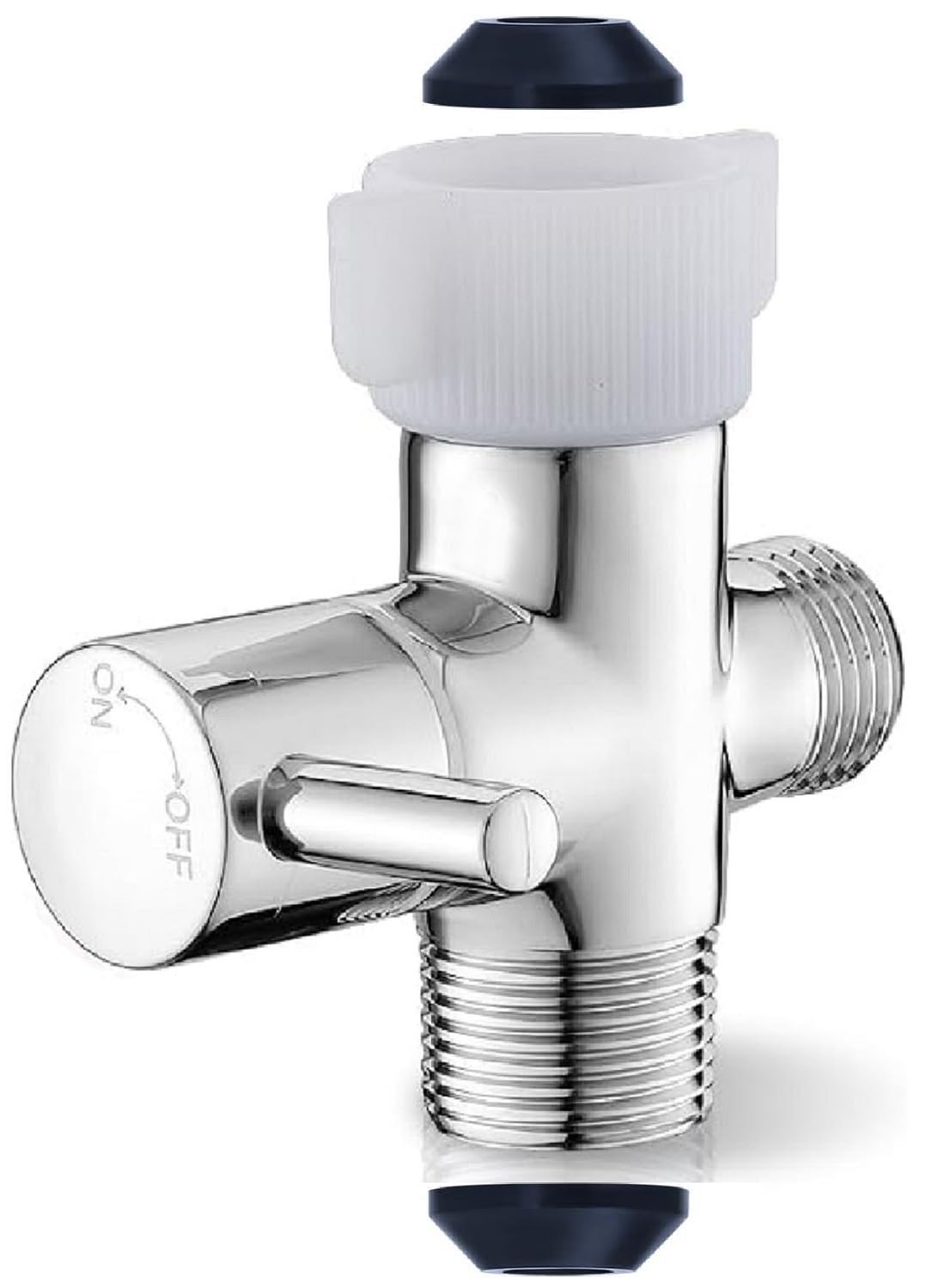 Fat-Cattie Brass Bidet T Adapter with Shut-Off Valve,3 Way 7/8" x 7/8" x G1/2(20mm),Metal T Valve for Bidet(Bidet T-Valve Adapter)