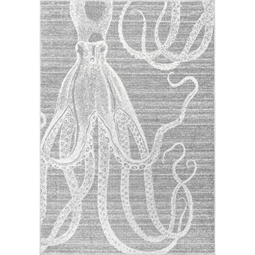 nuLOOM Thomas Paul Octopus Area Rug, 5' x 8', Grey