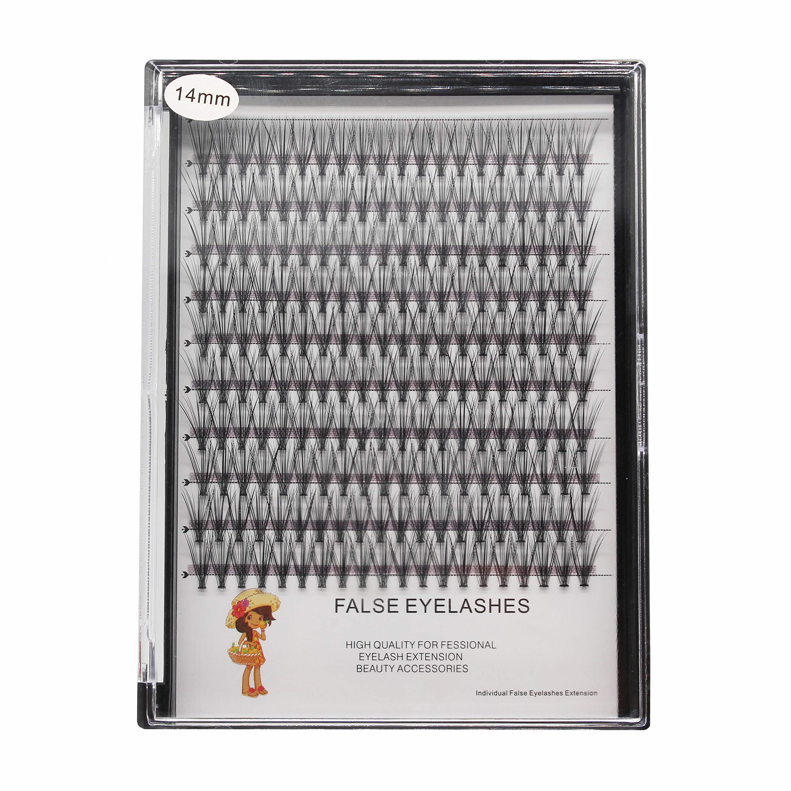 Bodermincer 200pcs/Pack C Curl 20 Root Thickness 0.07mm Professional Makeup Individual Lash Cluster Black Individual Cluster Eye Lashes Grafting Fake False Eyelashes Lash Clsuter Wispy (14mm)