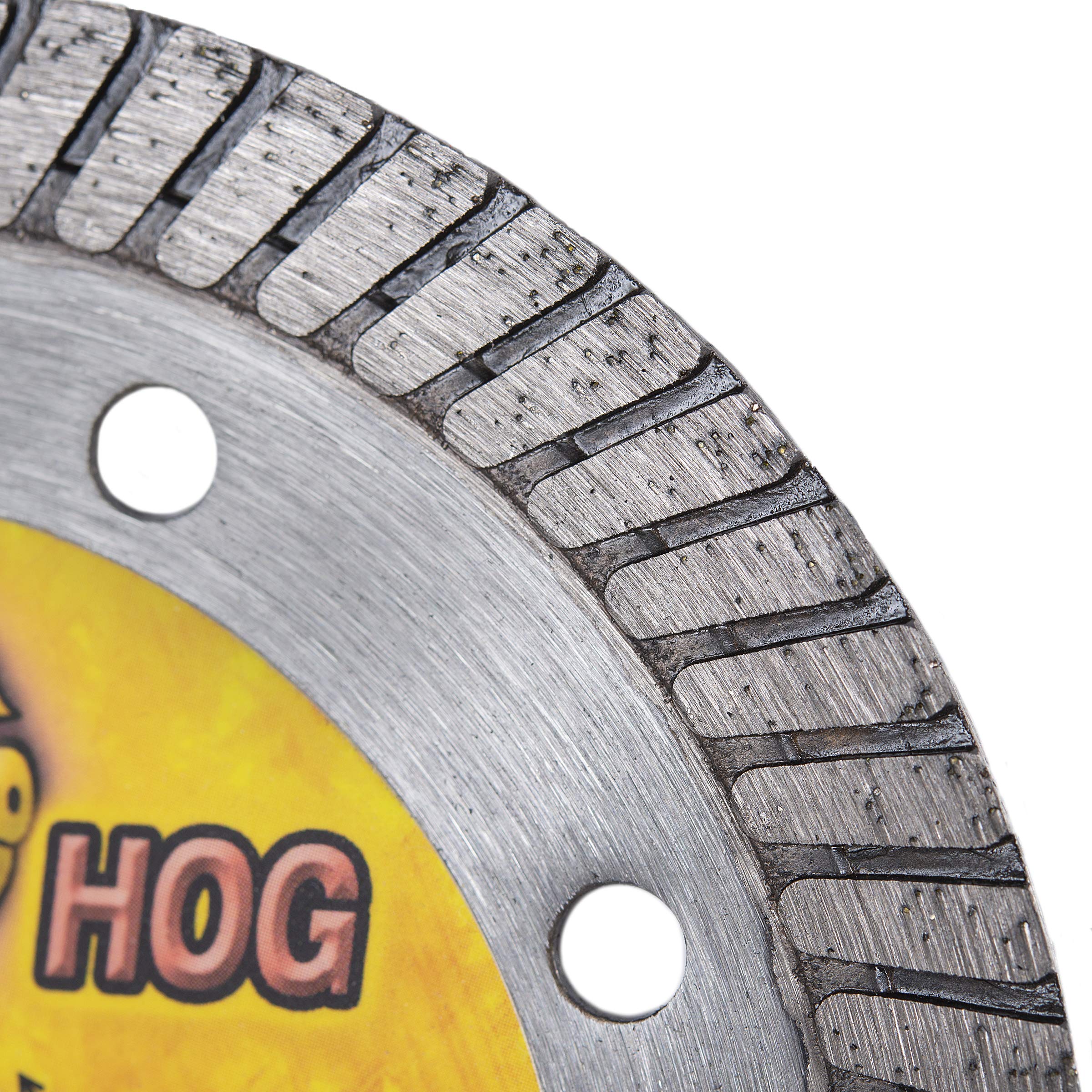 Delta Diamond Boss Hog 4 1/2 Inch Turbo Premium Diamond Blade for Masonry, Brick, Block, Pavers, Concrete, Stone, Wet/Dry Cutting, Continuous Rim (4.5")
