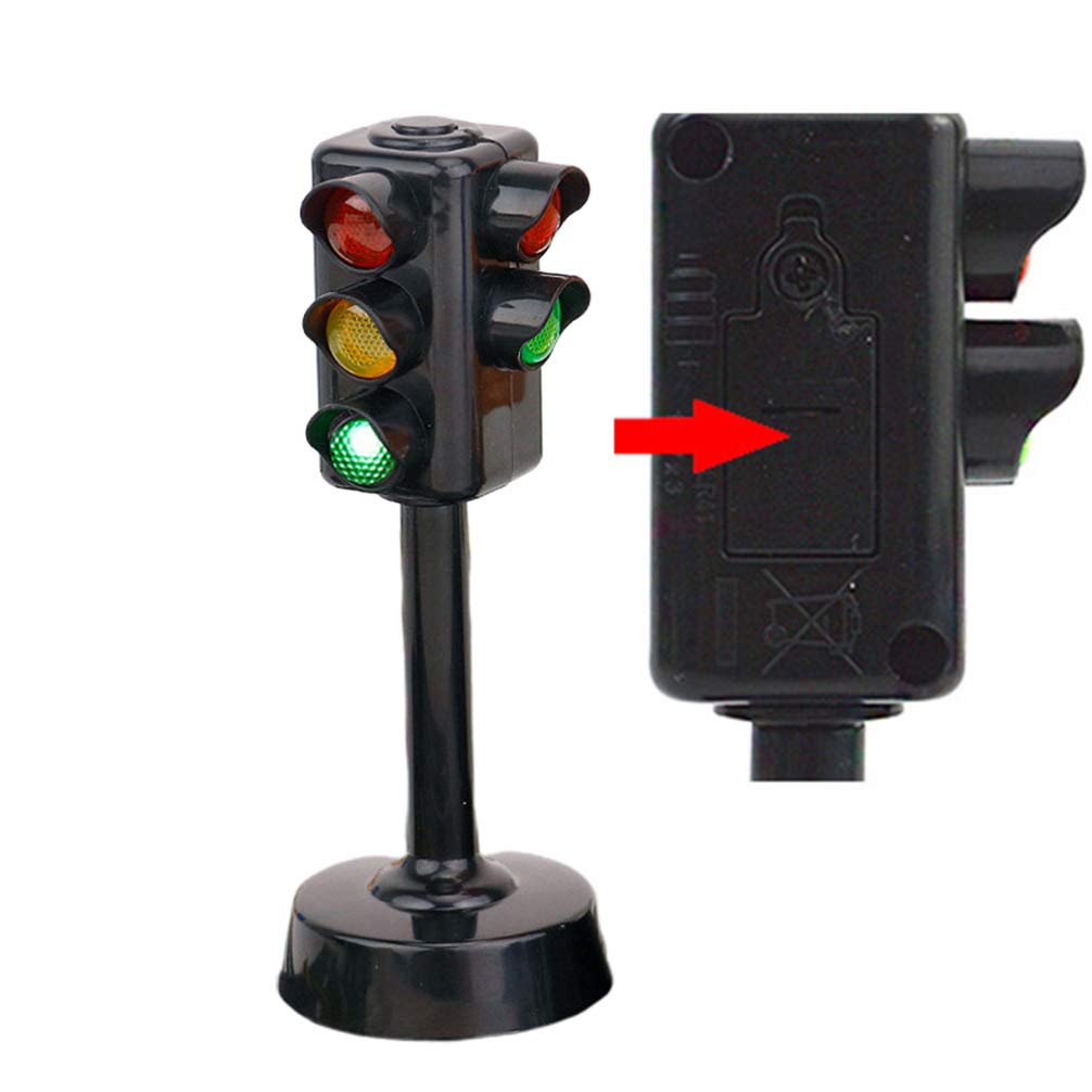 NUOBESTY Kids Traffic Light Toy Traffic Signal Light Model Toys Early Education Playset for Kids Toddler, Pack of 2(Random Size)