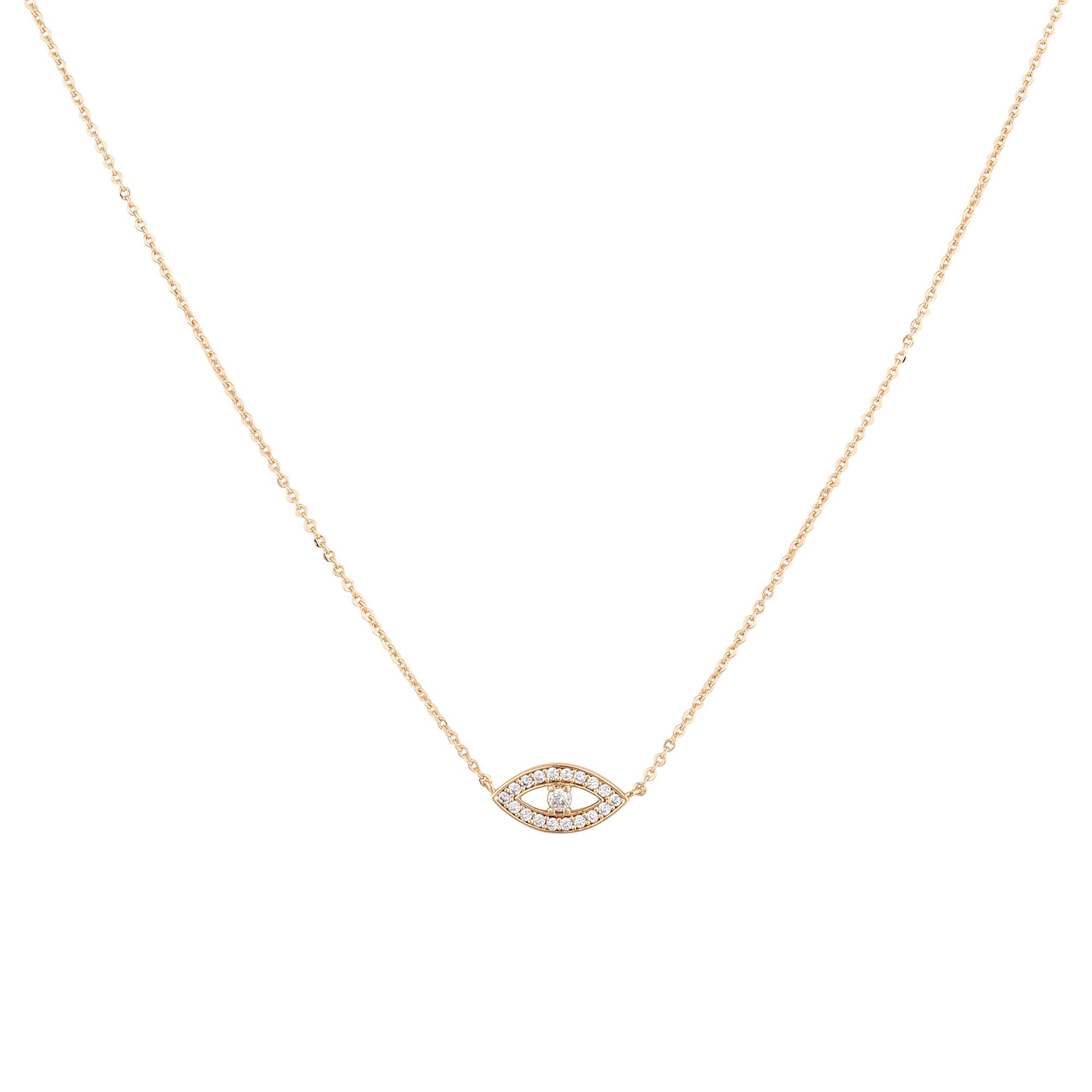 BENEIGE Gold Necklace for Women Dainty 14K Gold Plated Evil Eye Necklace Handmade Everyday Necklace for Women Minimalist Jewelry