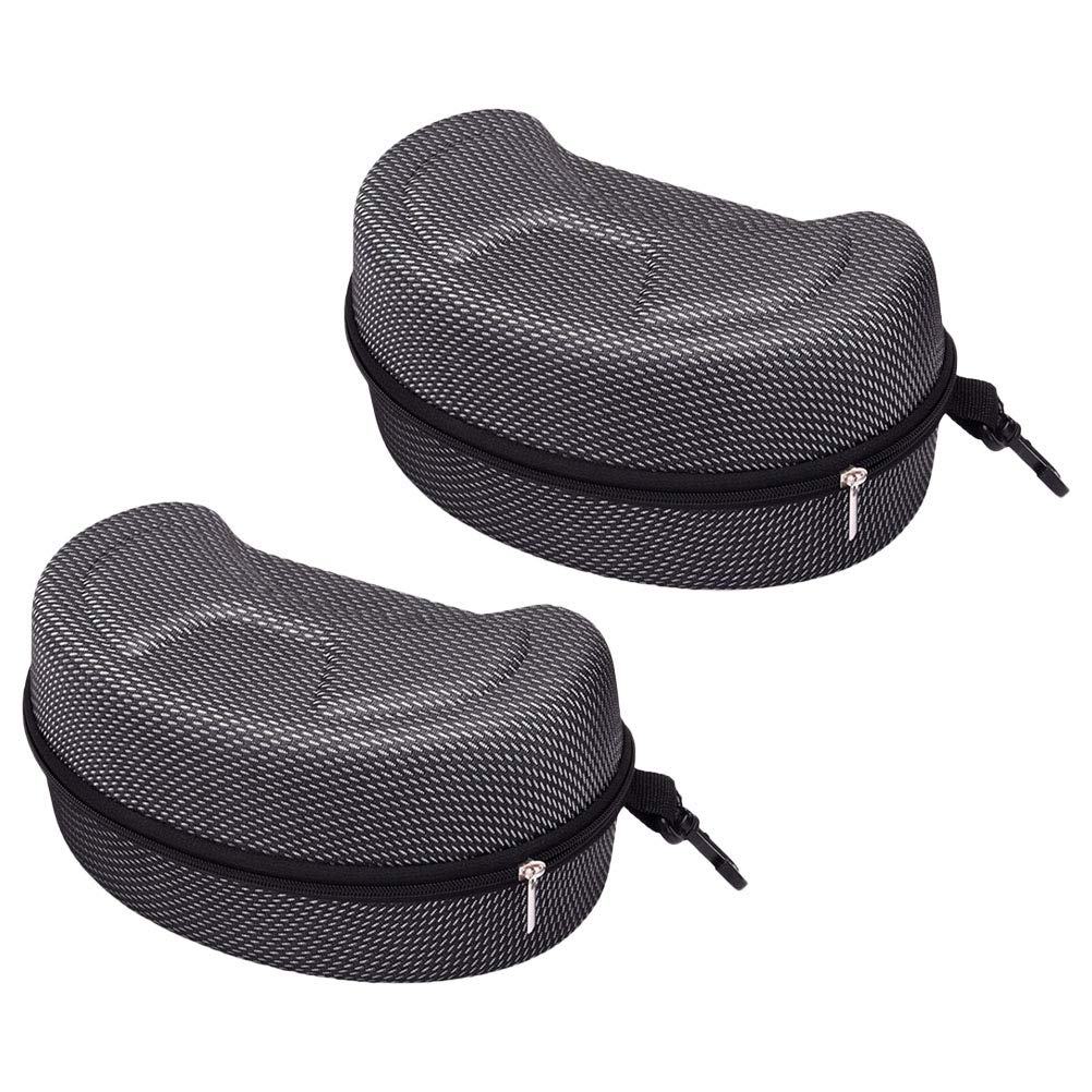BESPORTBLE Ski Accessories 2pcs Cycling Eyewear Case Ski Goggles Box Shockproof Sunglasses Case with Zipper
