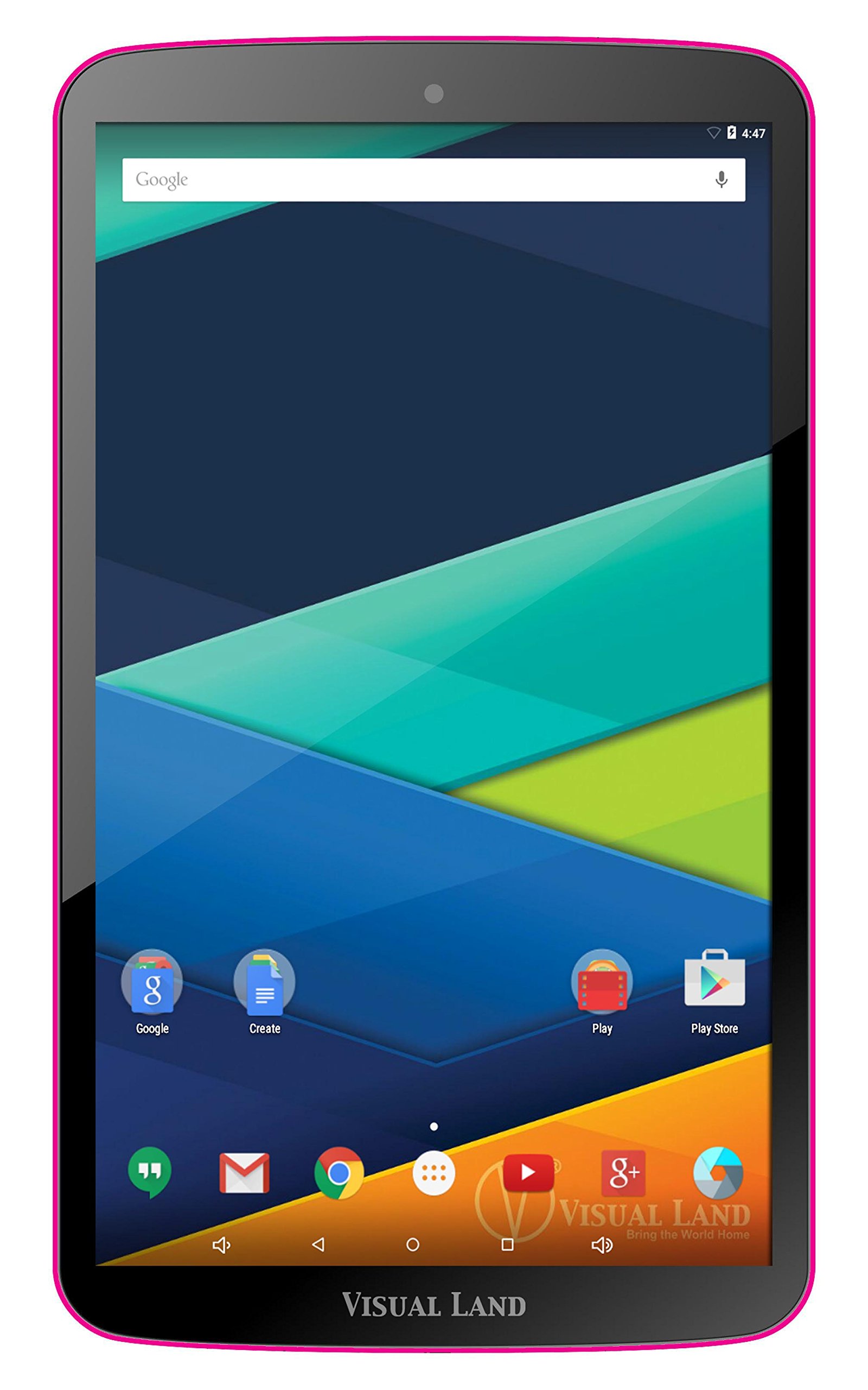 Visual Land Prestige Elite 10QS - 10.1" QuadCore Lollipop 5.0 Android Tablet with Keyboard Case, 16GB, IPS 1280x800 HD Screen, WiFi, Bluetooth ( Magenta )
