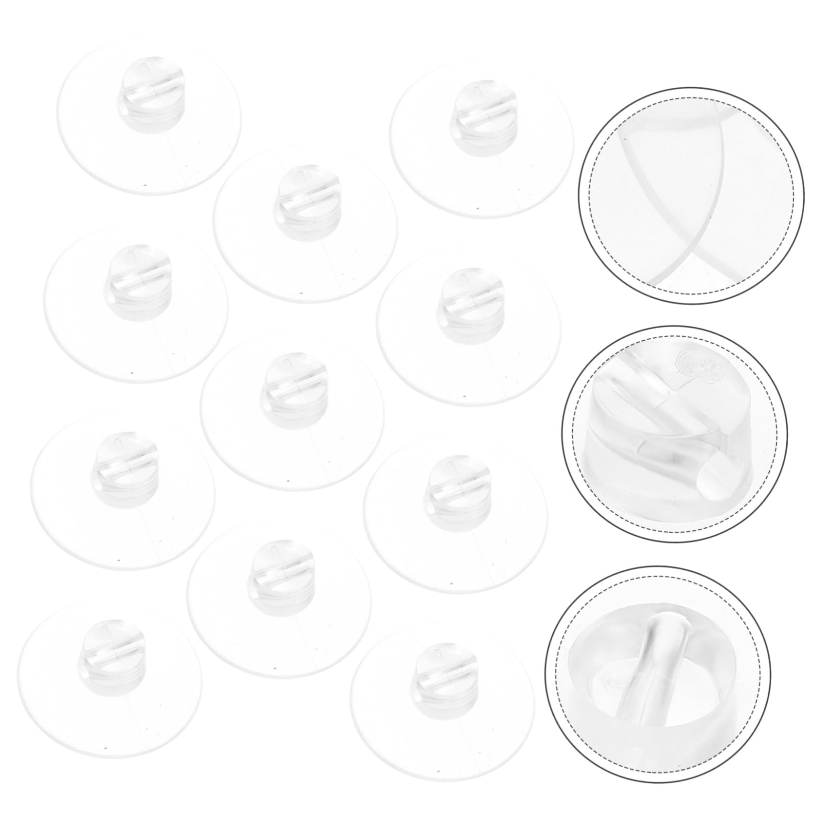 MAGICLULU 12pcs Cable Fixing Suction Cup Cord Clip Cable Wire Clips Vertical Blind Brackets Window Suckers Cord Holders for Cables Suction Cable Clip Slotted Suction Wire Pads Toy