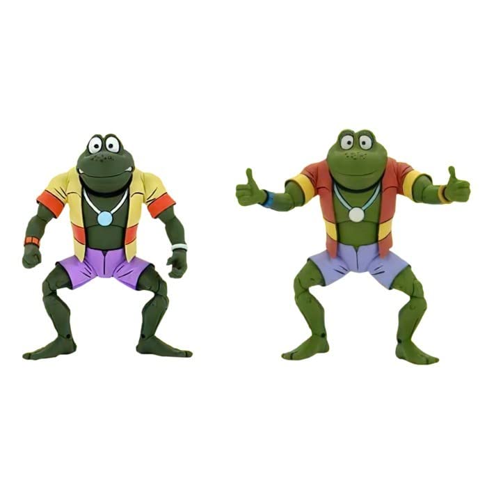 NECA Teenage Mutant Ninja Turtles 7" Scale Napoleon & Atilla Frog Collectible Action Figures Set