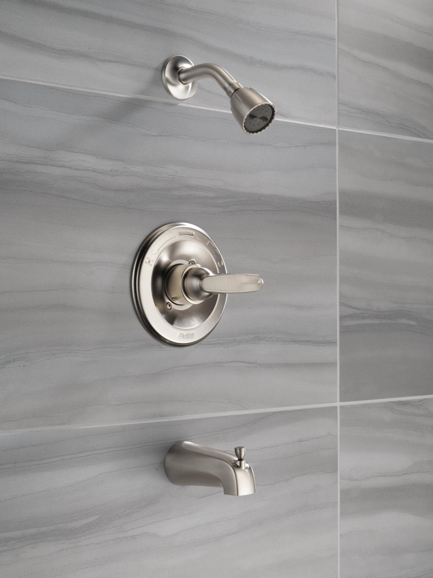 Delta Faucet Foundations Chrome Shower Faucet Set with 2-Spray Chrome Shower Head, Tub and Shower Trim Kit, Shower Faucet Sets Complete, Chrome BT13410 (Valve Not Included)
