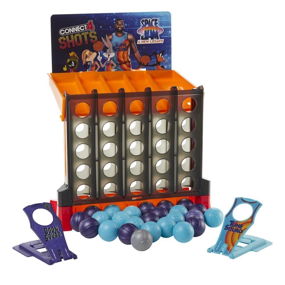 Hasbro Gaming Connect 4 Shots: Space Jam A New Legacy Edition, Inspired by The Movie with Lebron James, Fast-Action Game for Kids Ages 8 and Up, Blue
