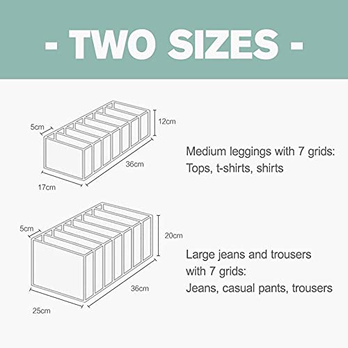 Wardrobe Clothes Organizer(2PCS)- Closet Organizers and Storage Baskets - Foldable, Easy To Clean, Save Space Clothing Storage Bins, Portable Storage Containers for Bedroom Dorm Room (GRAY, Large)