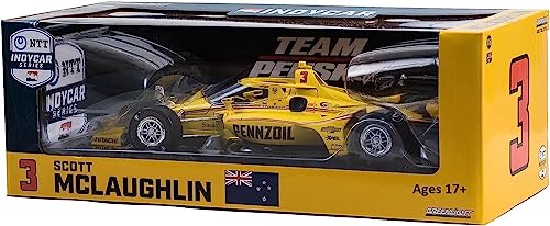 Dallara IndyCar #3 Scott McLaughlin Pennzoil Team Penske NTT IndyCar Series (2023) 1/18 Diecast Model Car by Greenlight 11197