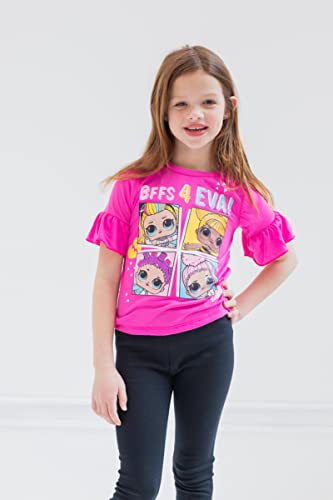 L.O.L. Surprise! 80s B.B. Roller Sk8er Queen Bee Touchdown Big Girls T-Shirt Legging Pink 14-16