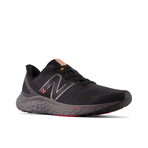 New Balance Men's Fresh Foam Arishi V4 Running Shoe, Black/Magnet/Electric Red, 14