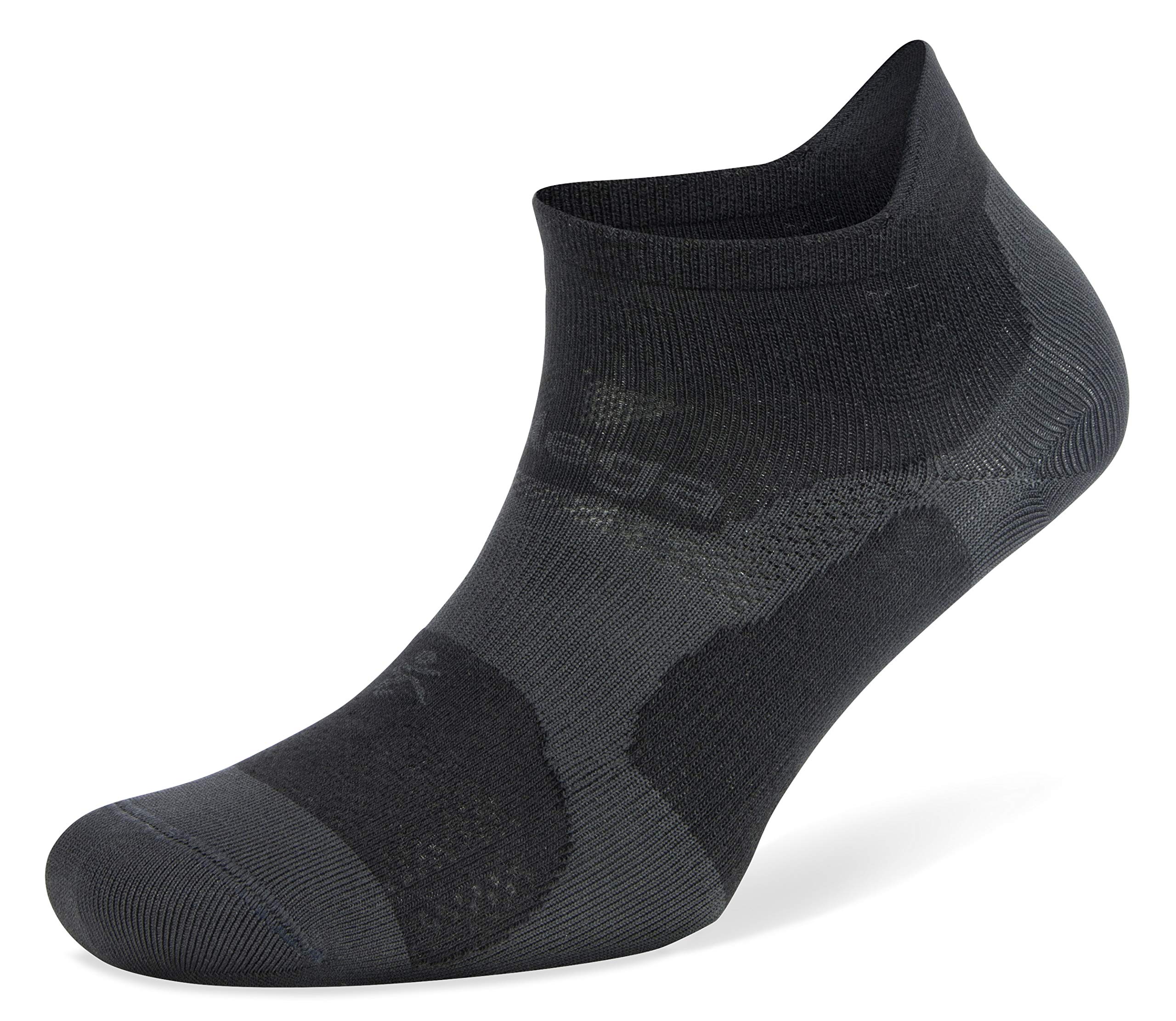 Balega Hidden Dry Moisture Wicking Performance No Show Athletic Running Socks for Men and Women (1 Pair),Black, X-Large