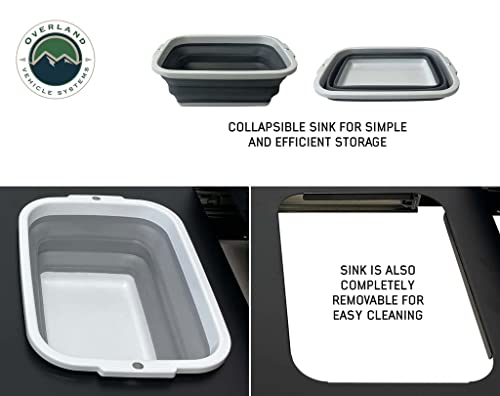 Overland Vehicle Systems OVS Camp Cargo Box Kitchen with Slide Out Sink, Cooking Shelf and Work Station