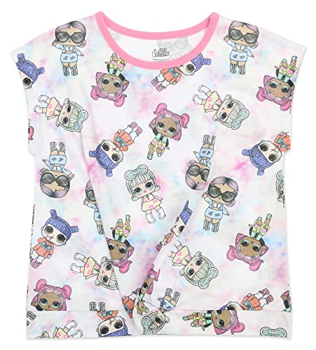 L.O.L. Surprise! Pajamas for Girls, 2-Piece Polyester Shirt and Shorts Set, Pink Print, Girls' Size 10/12