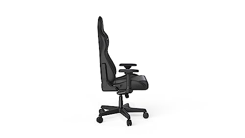 DXRacer Gaming Chair with 4D Armrest, Premium PVC Leather Racing Office Computer Recliner with Ergonomic Headrest and Lumbar Support, Black