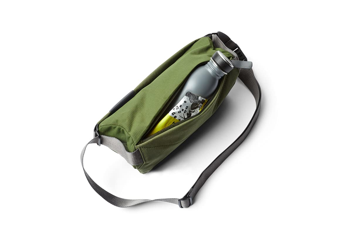 Bellroy Mini Sling Slim Shoulder Bag for Men and Women, Lightweight, Water Resistant, Multiple Organisation Compartments - Ranger Green